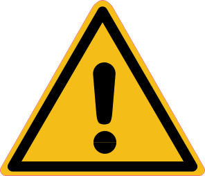 Hoiatussildid: Ettevaatust (W001) - sildid-kleebised.ee