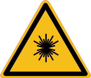 Hoiatussildid: Laserkiir (W004) - sildid-kleebised.ee