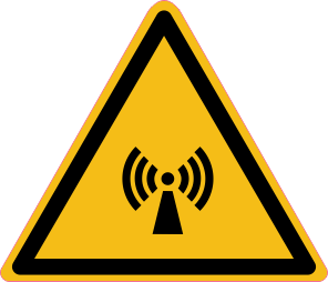 Hoiatussildid: Mitte-ioniseeruv kiirgus (W005) - sildid-kleebised.ee